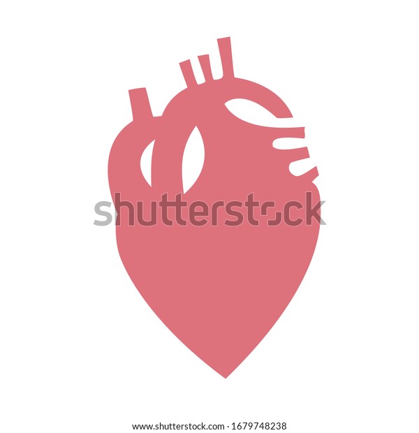 Pink Realistic Heart Symbol Shape Stock Vector (Royalty Free ...