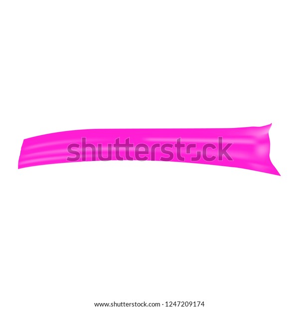 Pink Realistic Ribbon Vector Illustration: vector de stock (libre de ...