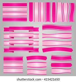 Pink Ribbons Banners Vector Stock Vector (Royalty Free) 415421650 ...