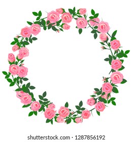 Pink Rose Frame 01 Stock Vector (Royalty Free) 1287856192 | Shutterstock