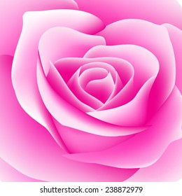 Pink Rose Shape Heart Stock Vector (Royalty Free) 45625825