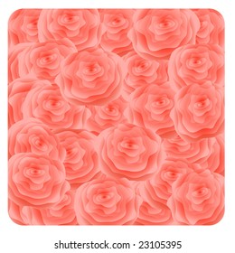 Pink Roses Background Vectorillustration Stock Vector (Royalty Free ...