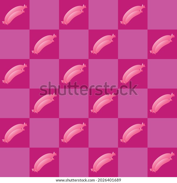 Pink Seamless Pattern Fast Food Two Stock Vector (Royalty Free ...