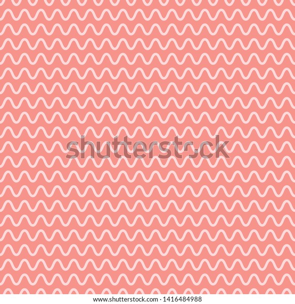 Pink Seamless Pattern Wavy Lines Stock Vector (Royalty Free) 1416484988