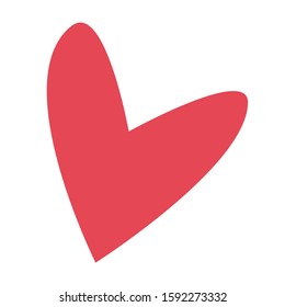 Pink Sharp Asymmetrical Heart Isolated On Stock Vector (Royalty Free ...
