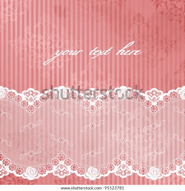 Pink Shiny Background White Lace Eps10 Stock Vector (Royalty Free ...