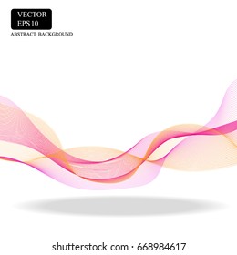 Pink Smooth Curve Line Vector Design Stock Vector (Royalty Free) 668984617