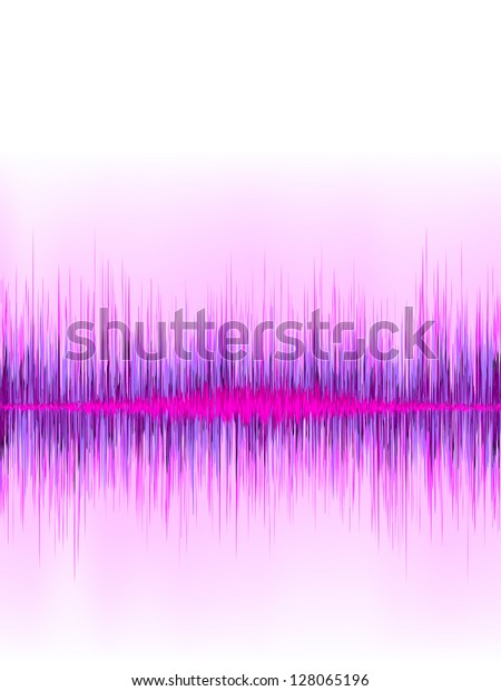 Pink Sound Wave On White Background Stock Vector (Royalty Free ...