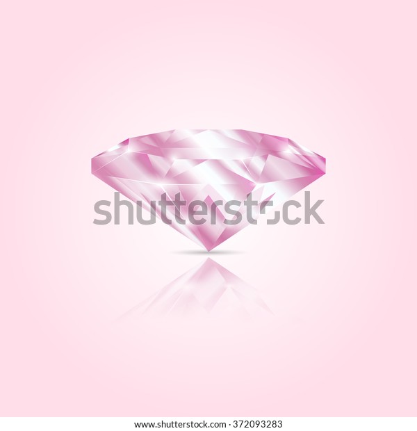 Pink Sparkling Gem Pink Diamond On Stock Vector (Royalty Free ...