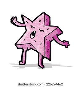 Pink Star Cartoon Character Stock Illustration 138356177
