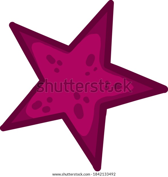 Pink Star Illustration Vector On White Stock Vector (Royalty Free ...