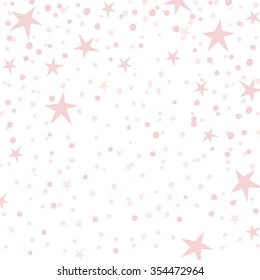 Pink Stars On White Background Stock Vector (Royalty Free) 354472964 ...