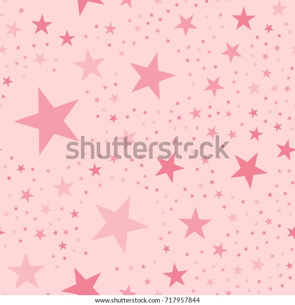 Pink Stars Seamless Pattern On Light Stock Vector (Royalty Free) 717957844