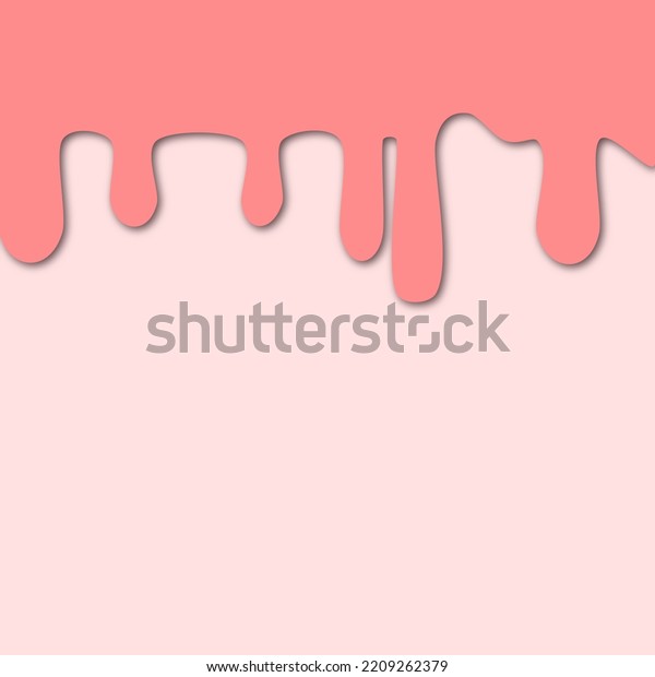 Pink Strawberry Flowing Syrup Background Stock Vector (Royalty Free ...