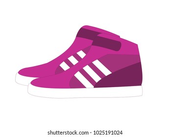 Pink Suede Shoes Cartoon Vector Image Stock Vector (Royalty Free ...