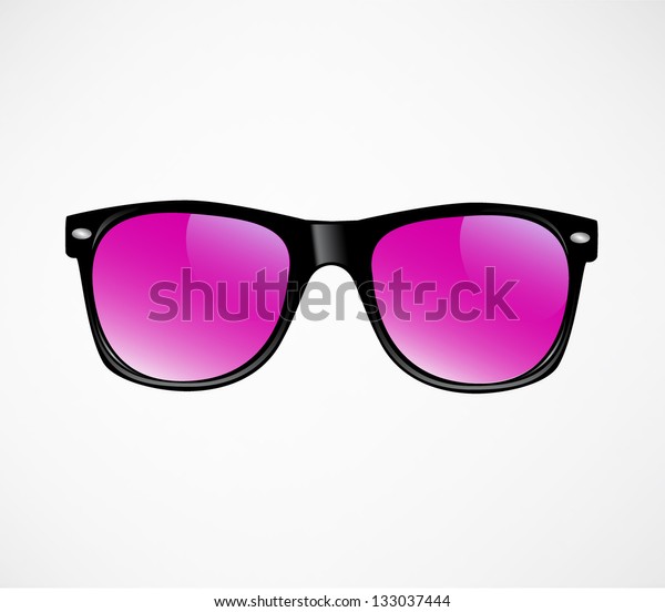 Pink Sunglasses Vector Illustration Background Stock Vector (Royalty ...