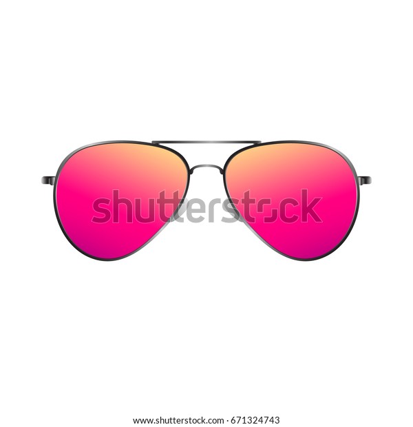 Pink Sunglasses Vector Illustration Realistic Style Stock Vector ...