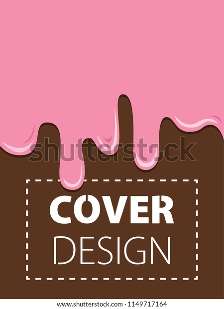 Pink Sweet Melted Chocolate Vector Cover Stock Vector (Royalty Free ...