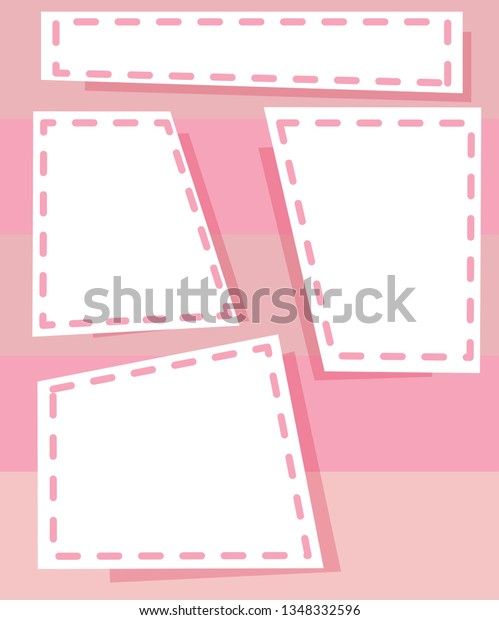 Pink Template Writing Illustration Stock Vector (Royalty Free ...