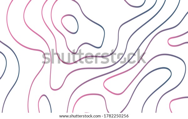 Pink Topographic Line Contour Map Background Stock Vector (Royalty Free ...