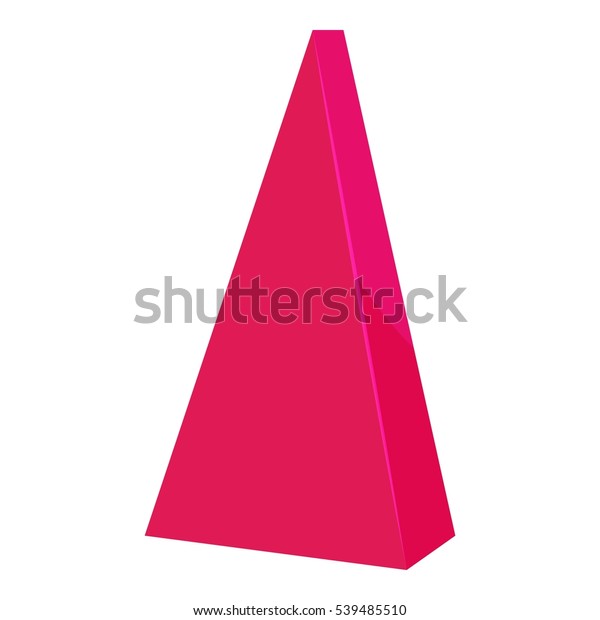 Pink Triangle Icon Cartoon Illustration Pink: เวกเตอร์สต็อก (ปลอดค่า ...