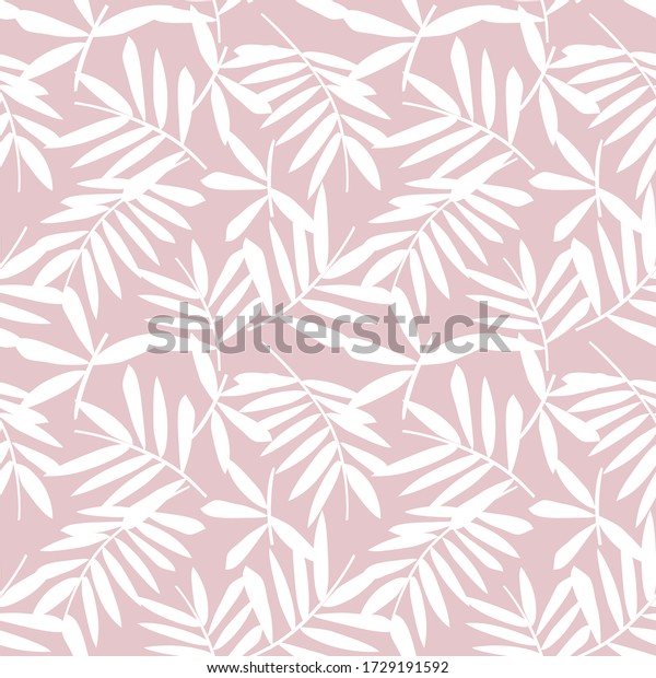Pink Tropical Leaf Botanical Seamless Pattern Stock Vector (Royalty ...