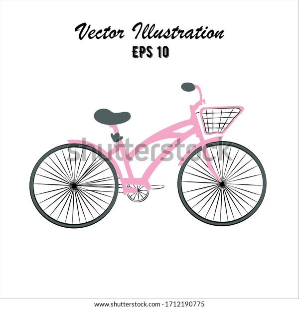 Pink Vector Bicycle Hand Drawn Vector Stock Vector (Royalty Free ...