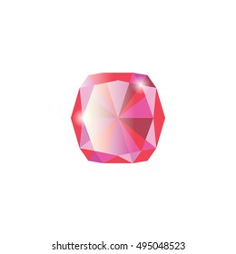 Pink Vector Gemstone On Transparent Background Stock Vector (Royalty ...