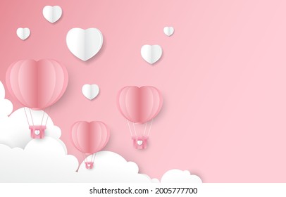 Pink Vector Modern Wallpaper Air Balloon Stock Vector (Royalty Free ...