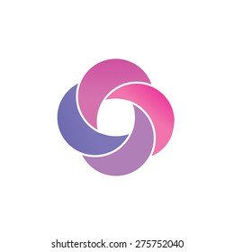 Pink Violet Logo Design White Background Stock Vector (Royalty Free ...