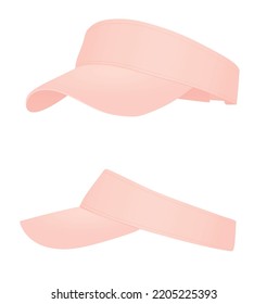 Pink Visor Cap Vector Illustration Stock Vector (Royalty Free ...