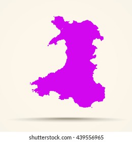 Pink Wales Map Illustration: ภาพประกอบสต็อก 440523214 | Shutterstock