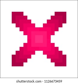 Pink X Logo On White Background Stock Vector (Royalty Free) 1126673459 ...