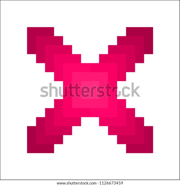 Pink X Logo On White Background Stock Vector (Royalty Free) 1126673459 ...