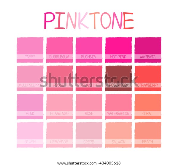 Pinktone Color Tone with Name Vector Illustration