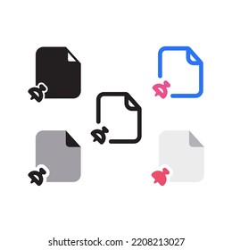 Pinned File Icon Pack Version Stock Vector (Royalty Free) 2208213027 ...