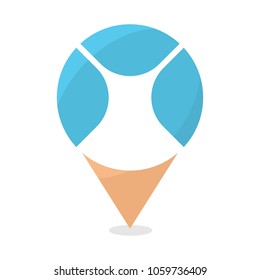 Pinned Symbol Circle Variation Icon Logo: vector de stock (libre de ...