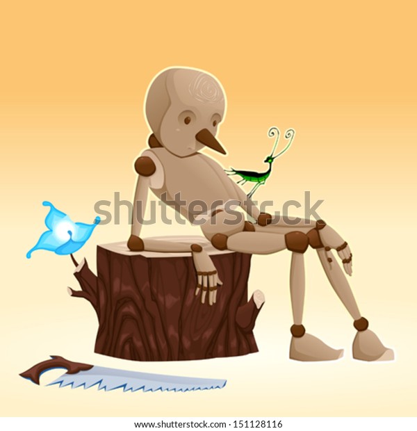Pinocchio Cartoon Vector Illustration Stock Vector (Royalty Free ...