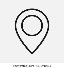 Pinpoint Line Black White Vector Icon Stock Vector (Royalty Free ...