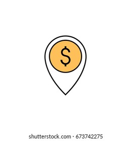 Pinpoint Line Icon Line Icons Flat Stock Vector (Royalty Free ...