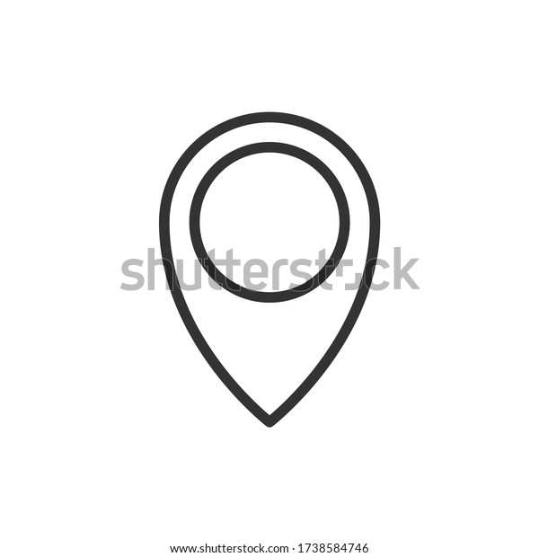 Pinpoint Outline Icon Vector Illustration Stock Vector (Royalty Free ...