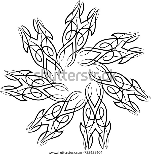 Pinstripe Design Circular Vinyl Ready Vector Stock Vector (Royalty Free ...