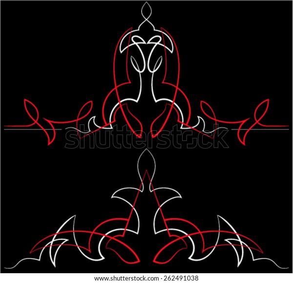 Pinstripe Graphics Corner Border Vinyl Ready Stock Vector (Royalty Free ...