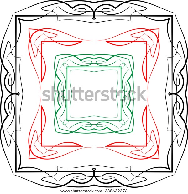 Pinstripe Graphics Corner Border Vinyl Ready Stock Vector (Royalty Free ...