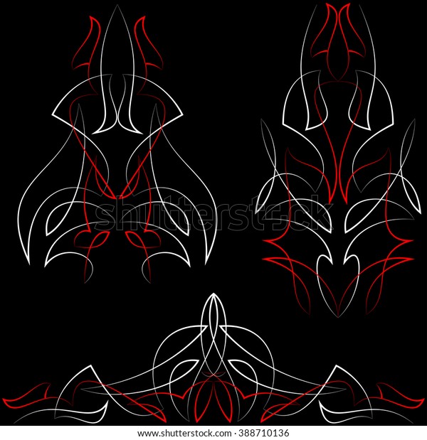 Pinstripe Graphics Corner Border Vinyl Ready Stock Vector (Royalty Free ...