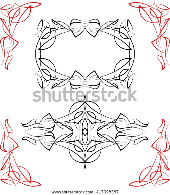 Pinstripe Graphics Corner Border Vinyl Ready Stock Vector (Royalty Free ...