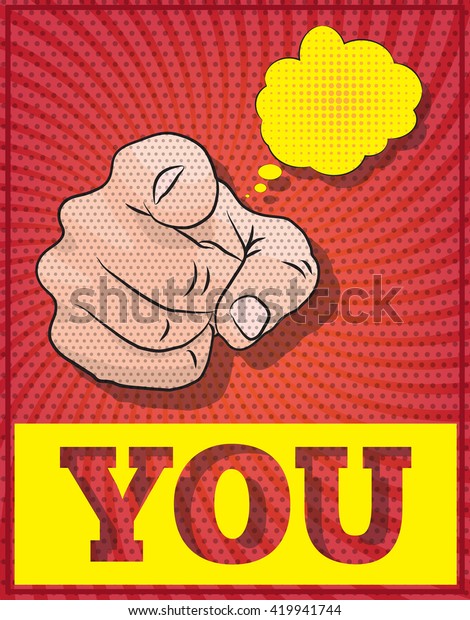 Pinup Style You Finger Uncle Sam Stock Vector (Royalty Free) 419941744 ...