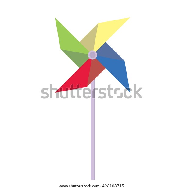 Pinwheel Childrens Toy Rotating Wind Pinwheel Stock Vector (Royalty ...