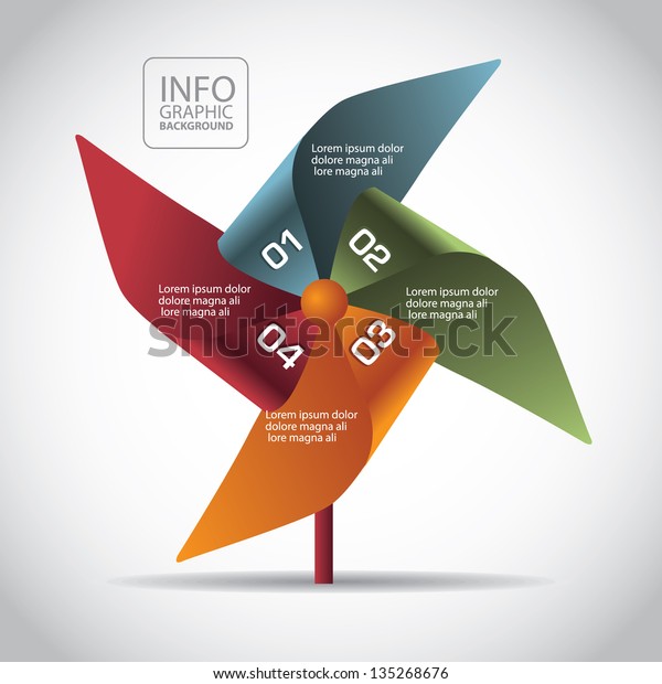 Pinwheel Infographic Element Eps 8 Vector Stock Vector (Royalty Free ...