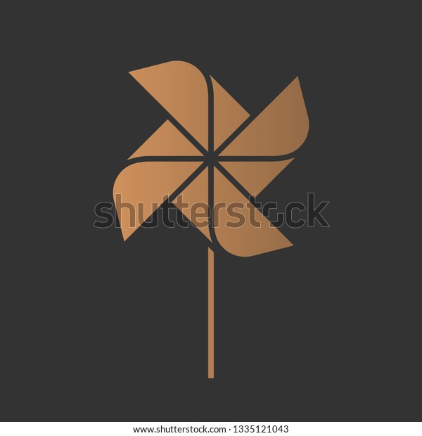 Pinwheel Logo Flat Design Vector Illustrations Stock Vector (Royalty ...
